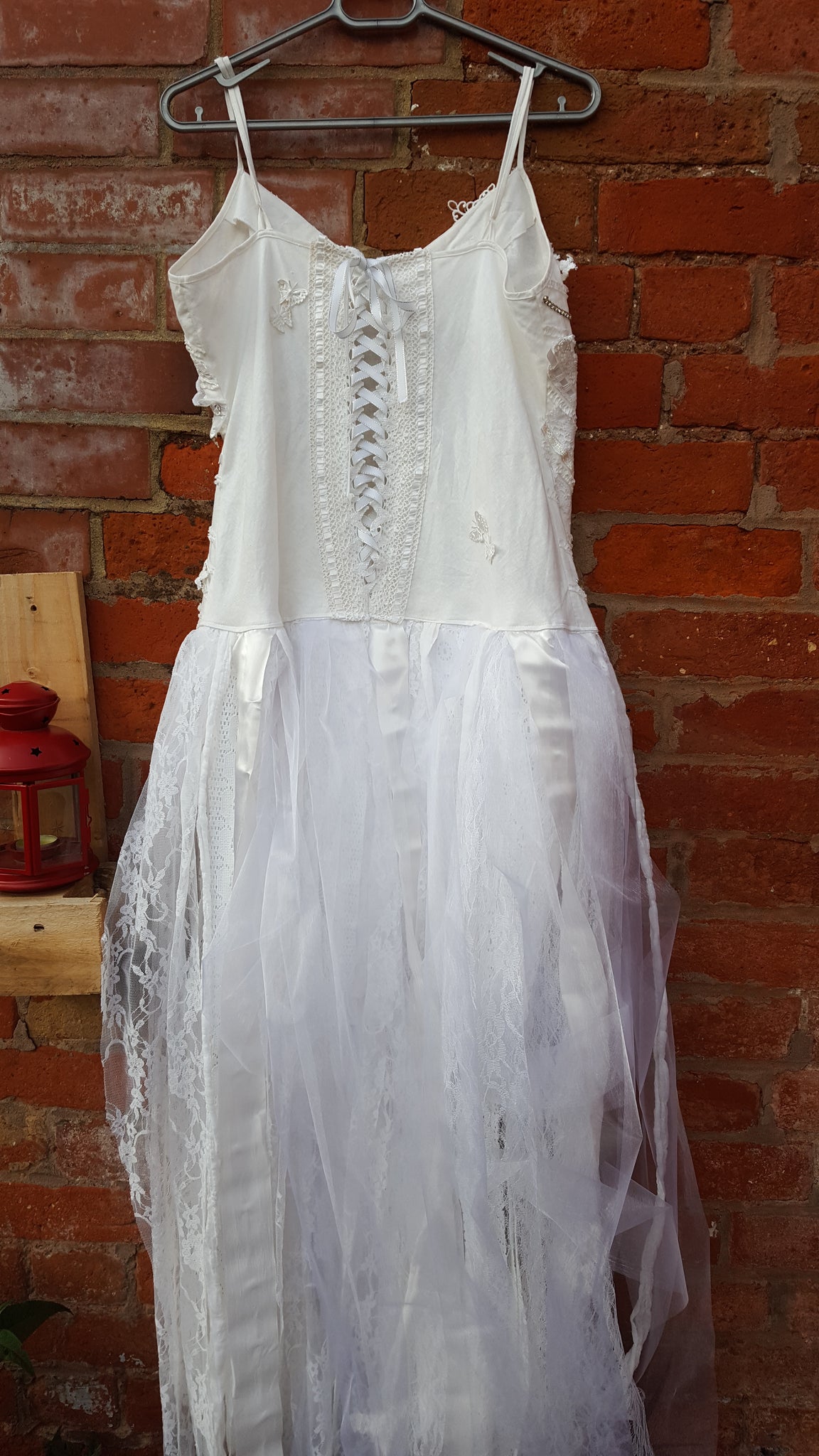 Festival, wedding dress, alternative fashion, raw rags Boho, Gypsy Cin ...