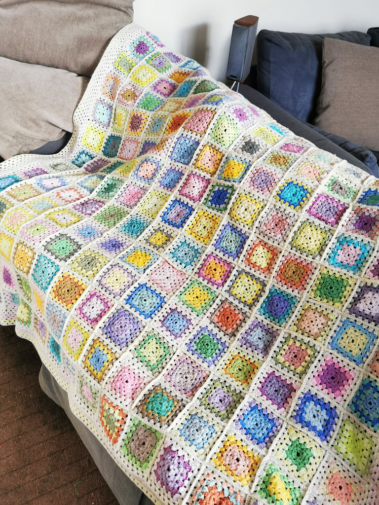 Handmade crochet blanket, Simply Spring, afghan, lap blanket 58 X 58 i ...
