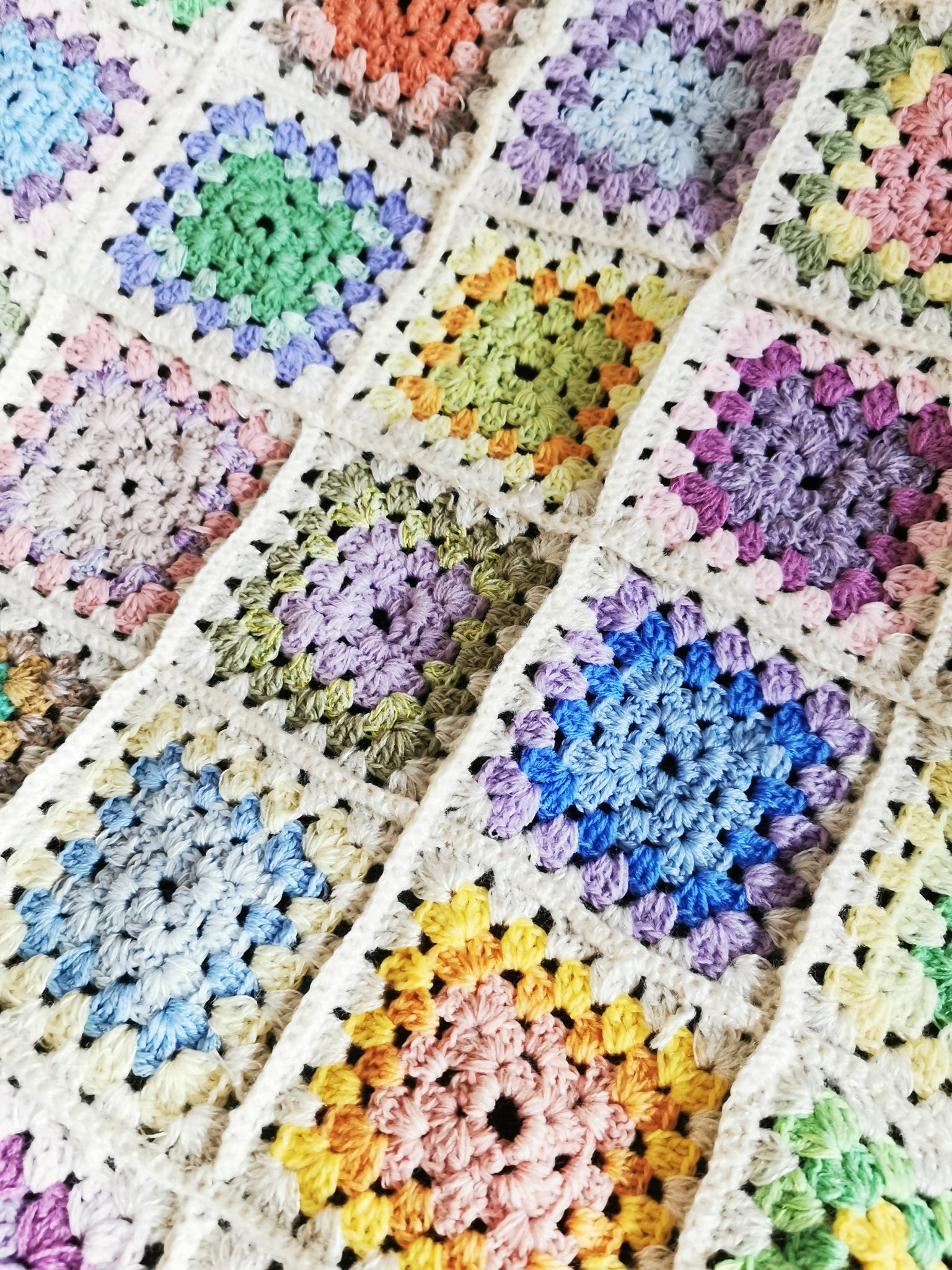 Handmade crochet blanket, Simply Spring, afghan, lap blanket 58 X 58 i ...